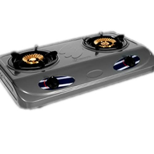 Haier Thermocool 2-Hob Teflon Grey Gas Cooker - Shalom Megastores
